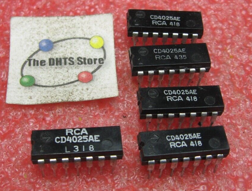 CD4025AE RCA IC CMOS Tripple 3-Input NOR Gate CD4025 4025 - NOS Qty 5 ...