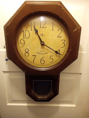 Elgin Quartz Westminster Pendulum Chime Wall Clock Made in Japan ...