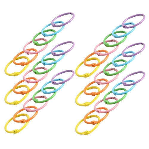 40 Pcs Metal Binding Ring Office Clasp Rings for Index Cards Craft ...