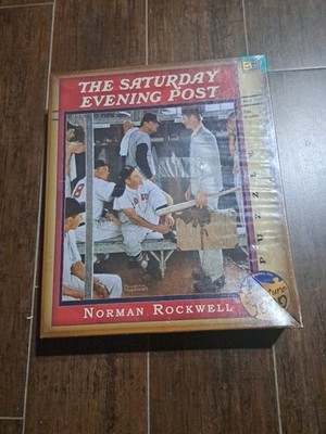 NEW! Norman Rockwell The Rookie 1000 Piece Puzzle The Saturday Evening ...