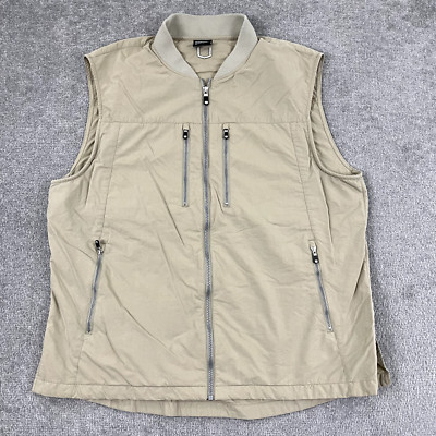 SCOTTeVEST Mens XL Brown Travel Vest 9 Pockets Walking Hidden Security ...