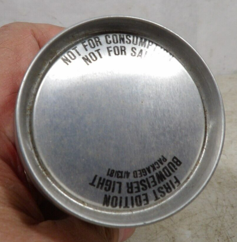 VTG 1981 1st Edition Budweiser Light Beer Commemorative Flat Top Water ...