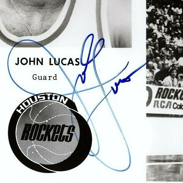 JOHN LUCAS Signed Autographed 8x10 Photo "HOUSTON ROCKETS" BAS #BD74384 ...