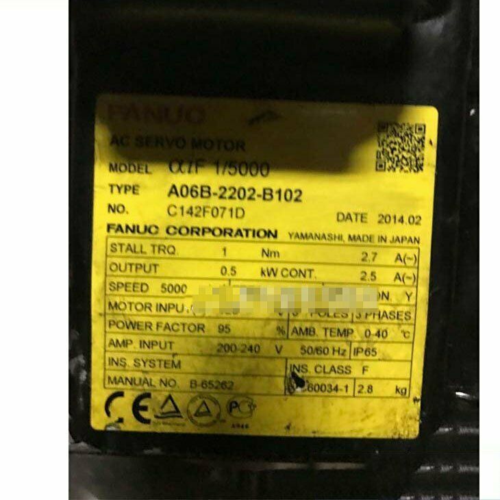 One Used Servo Motor For Fanuc A06B-2202-B102 Free Shipping | eBay