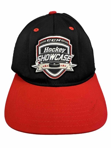 CCM Hockey Showcase Navy Hat Cap Snapback Red Bill & Accents | eBay
