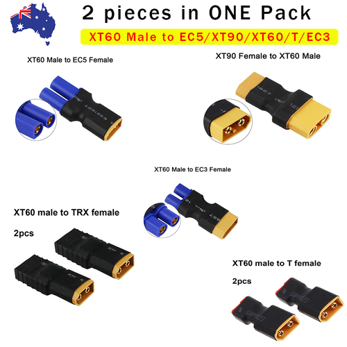 2pcs XT60 Male to EC5 XT90 XT60 TRX EC3 Female Connector for Battery ...
