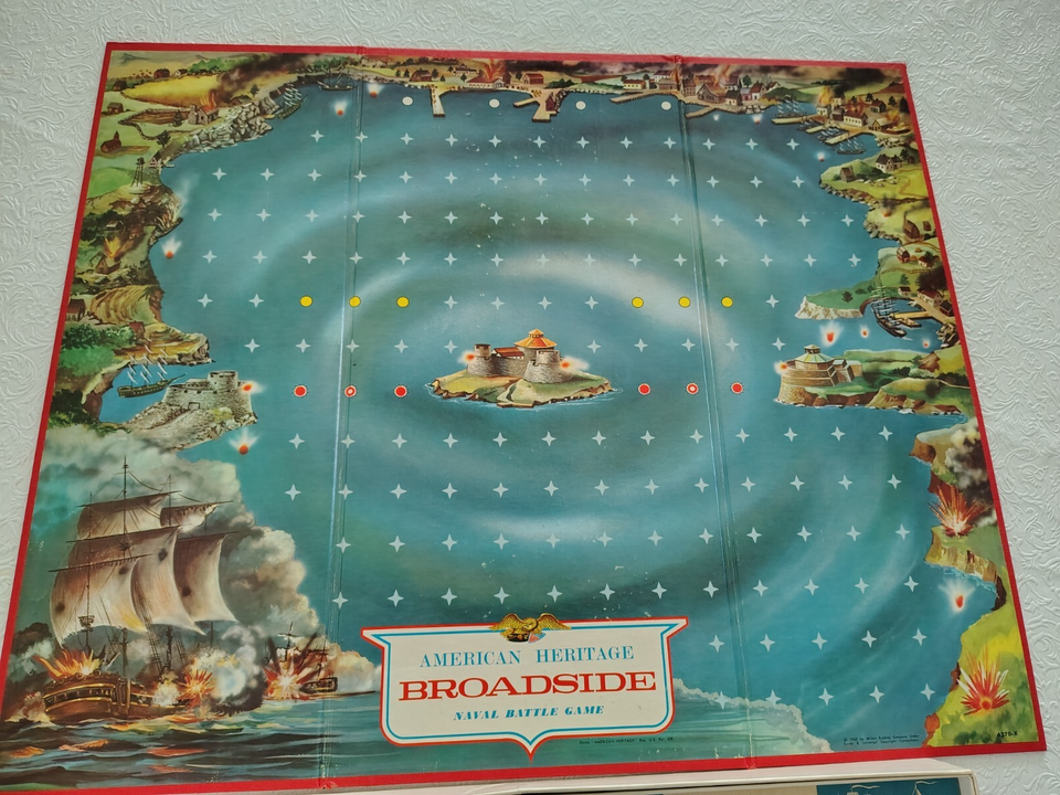 1962 AMERICAN HERITAGE BROADSIDE NAVAL BATTLE GAME - MILTON BRADLEY ...