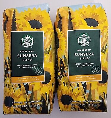 Starbucks Sunsera Blend Blonde Roast Whole Bean 2-16oz. Bags Sealed | eBay