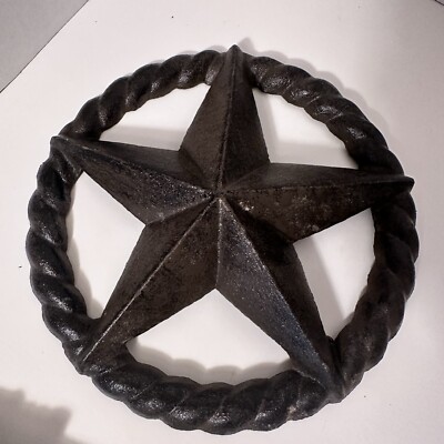 Rustic Cast Iron Star Rope Ring Garden Decoration 7” | eBay