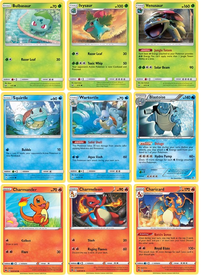 Pokemon Starter Evolution Chart