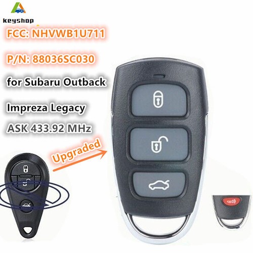 Upgraded Keyless Remote Key Fob for Subaru Outback Impreza Legacy ...