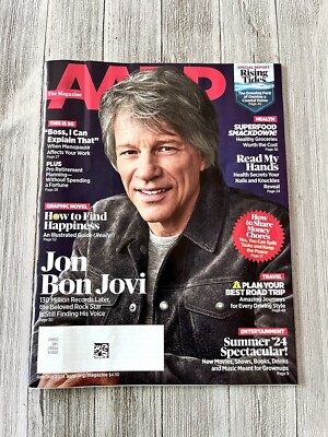 AARP Magazine June/July 2024 Jon Bon Jovi Cover, How to Find Happiness ...
