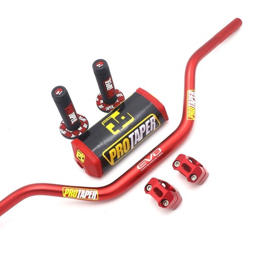 REDBLK Pro Taper Evo Motocross Enduro Handlebars Grips Pad Clamps ...