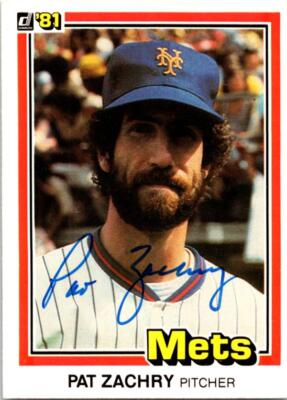 Pat Zachry autographed baseball card (New York Mets) 1981 Donruss #275 ...