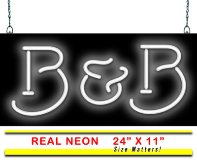 B & B Neon Sign REAL Neon Window Sign Hand Bent Advertisement Easy ...
