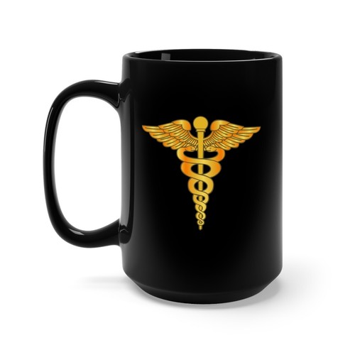 Black Mug 15oz - Medical - Medical Symbol - Caduceus | eBay