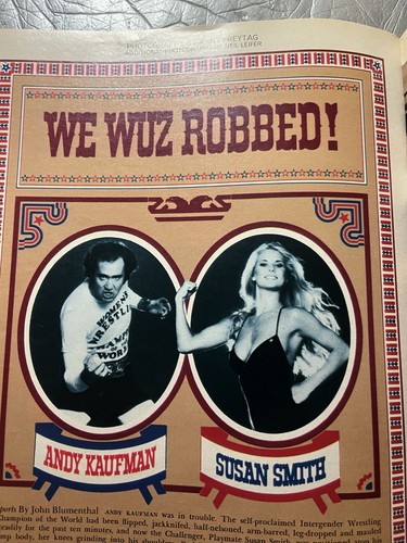 Playboy February 1982 Andy Kaufman Vs Susan Smith Championship ...