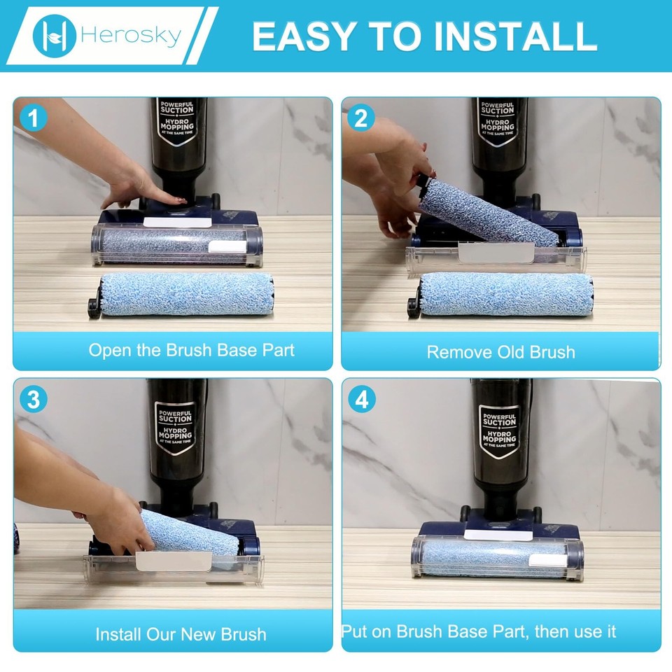 WD161 Roller and Filter For Shark HydroVac MessMaster Wet Dry Vacuum ...