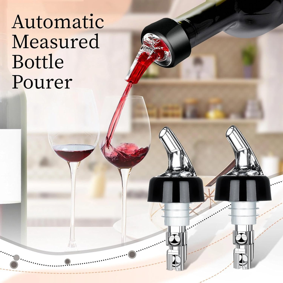 Automatic Measured Bottle Pourer - Quick Shot Spirit Measure Pourer ...
