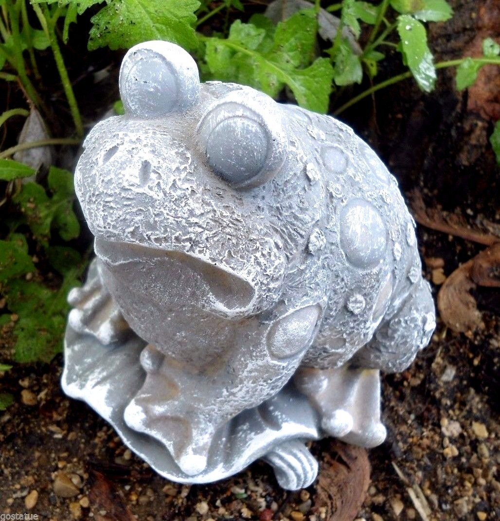 Latex frog mold plaster concrete toad casting garden mould 4.5"H x 4" x ...