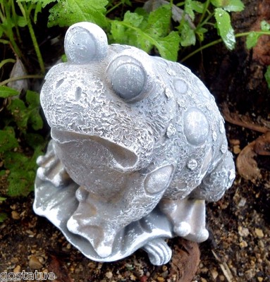 Latex frog mold plaster concrete toad casting garden mould 4.5"H x 4" x ...