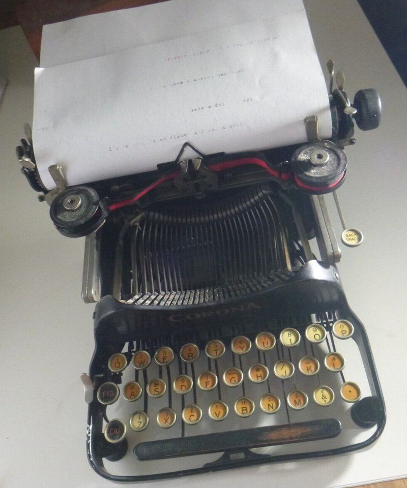 Antique Folding Corona Typewriter Model No. 3 Travel w/o Case 1917 ...