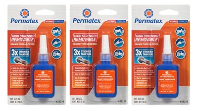 3 ~ Permatex High Strength Removable Orange Threadlocker Hybrid Formula ...