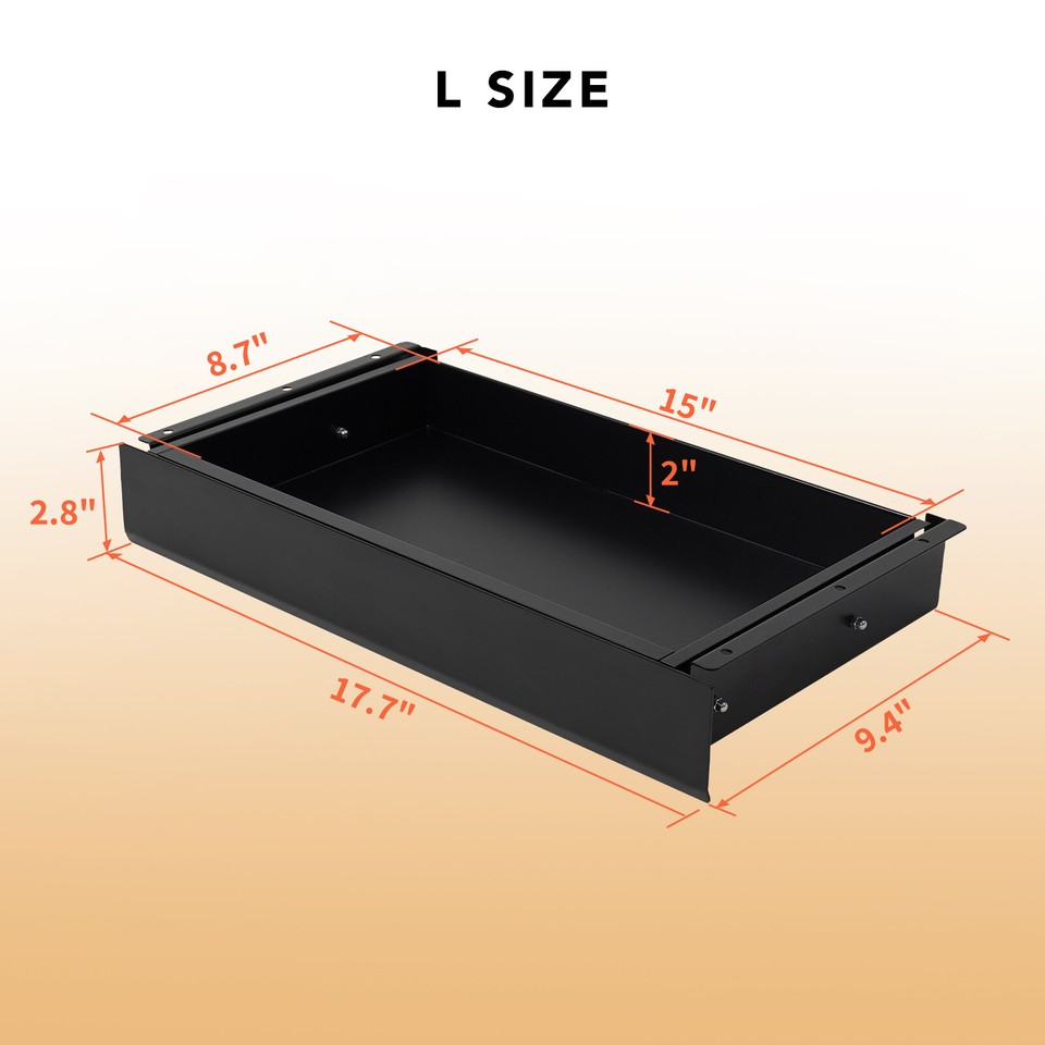 FlexiSpot Space Saving Pull Out Sliding Drawer Desk Storage Organizer L ...