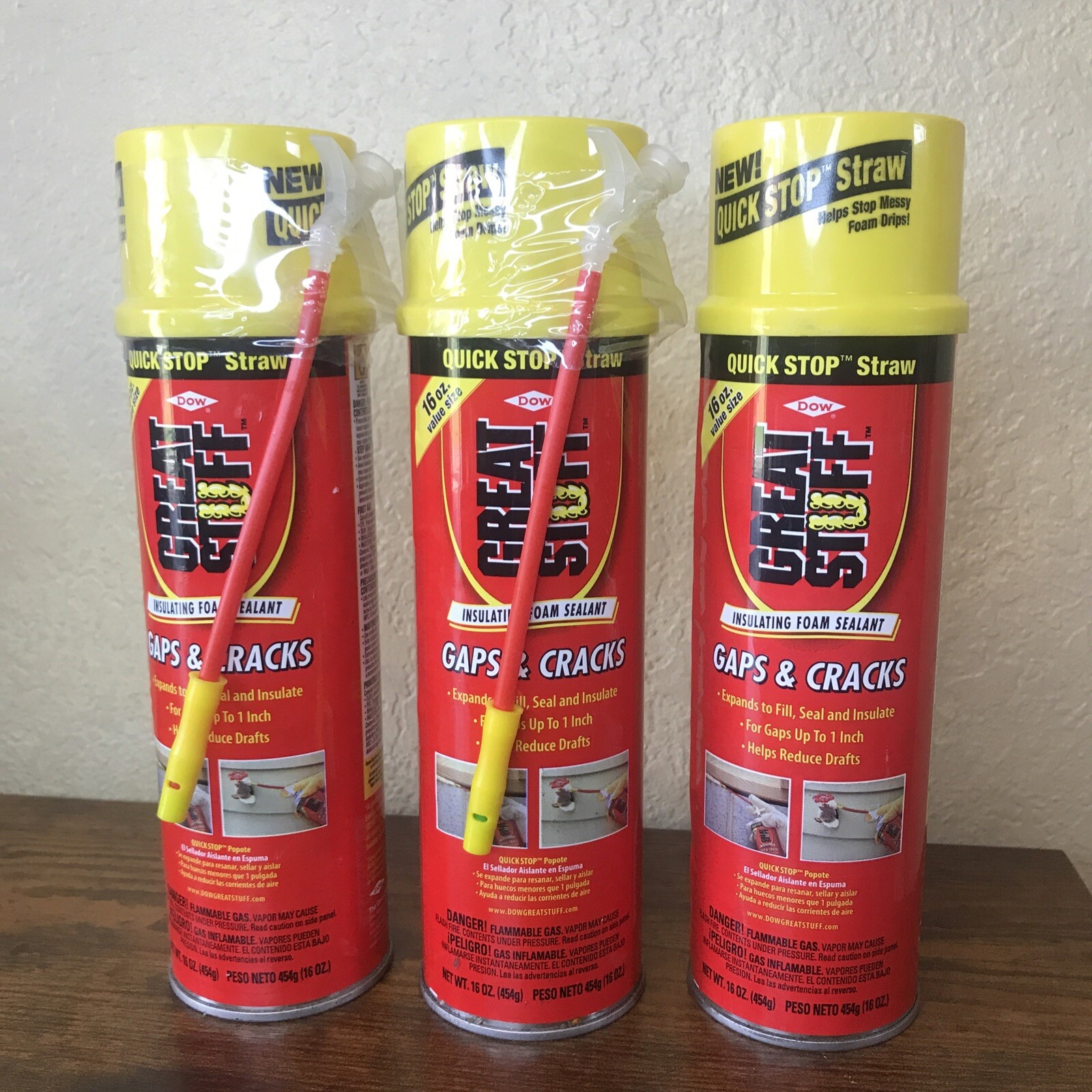 GREAT STUFF GAPS & CRACKS INSULATING FOAM SEALANT 16oz ~ VALUE SIZE, 3 ...