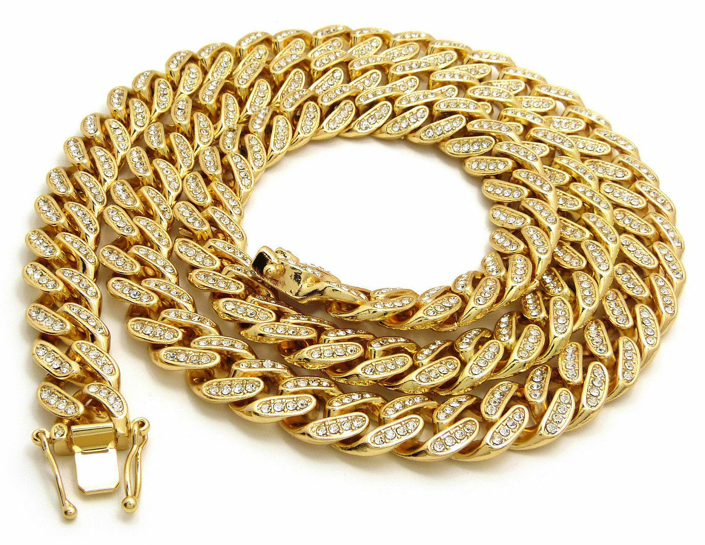 HIP HOP MIGOS YRN 91 PENDANT & ICED MIAMI CUBAN CUBIC ZIRCONIA CHAIN ...