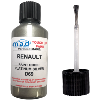 RENAULT Touch Up D69 PLATINUM SILVER Renault Clio PAINT TOUCH UP KIT ...