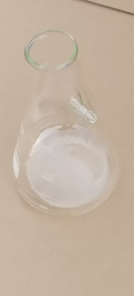 Lab glass Erlenmeyer vacuum filter flask filtering flask 1000 ml - 2000 ...