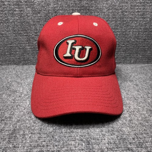 Indiana Hoosiers Hat Cap Fitted Mens 7 1/8 Red NCAA Basketball College ...