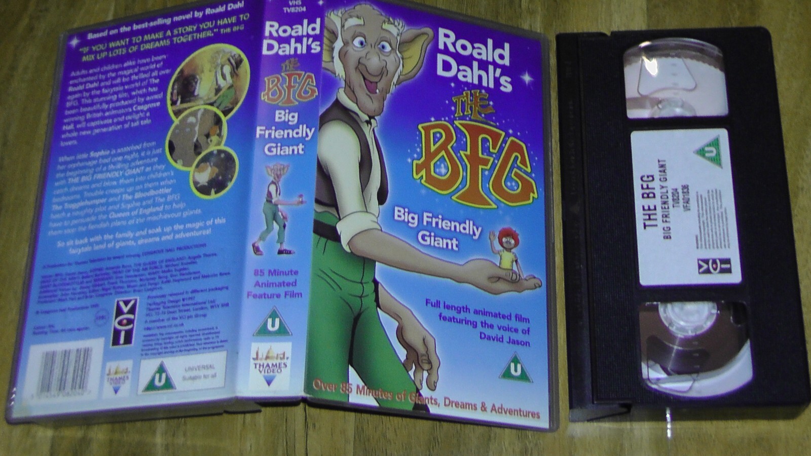 Roald Dahl's The BFG Big Friendly Giant VHS Video PAL VCR Cartoon ...