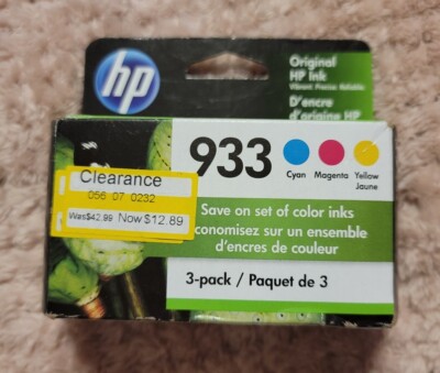 Original HP 933 Cyan, Magenta, Yellow Ink Cartridges 3-pack 4/23 Expire ...