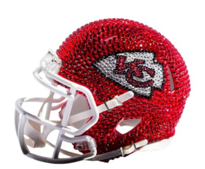 NFL SWAROVSKI CRYSTAL CHIEFS MINI HELMET ,crystal helmet, bling helmet ...
