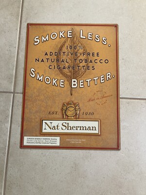 Nat Sherman Metal Cigarette Sign (16x12) | eBay