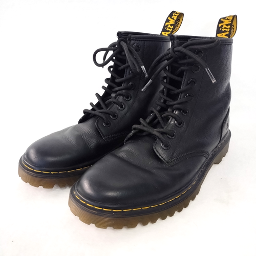Dr Martens 8 Eyelet 13512 Combat Docs DM Boots Soft Leather Black Mens ...