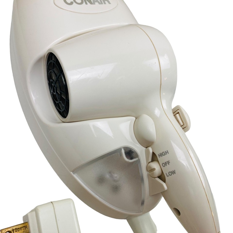 Conair 1600 Watt Wall Mount Hair Dryer W/ Night Light Hairdryer 134R ...