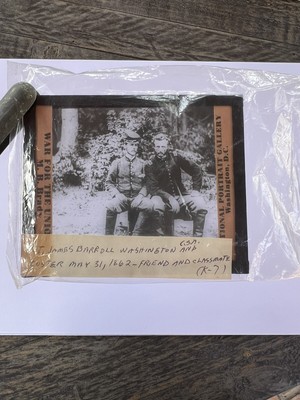 Rare Brady Magic Lantern Slide Lt James Barroll and Friend War For The ...