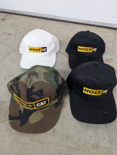 Lot Of 4 Holt Cat Caterpillar Snapback Trucker Hats Black White Camo ...