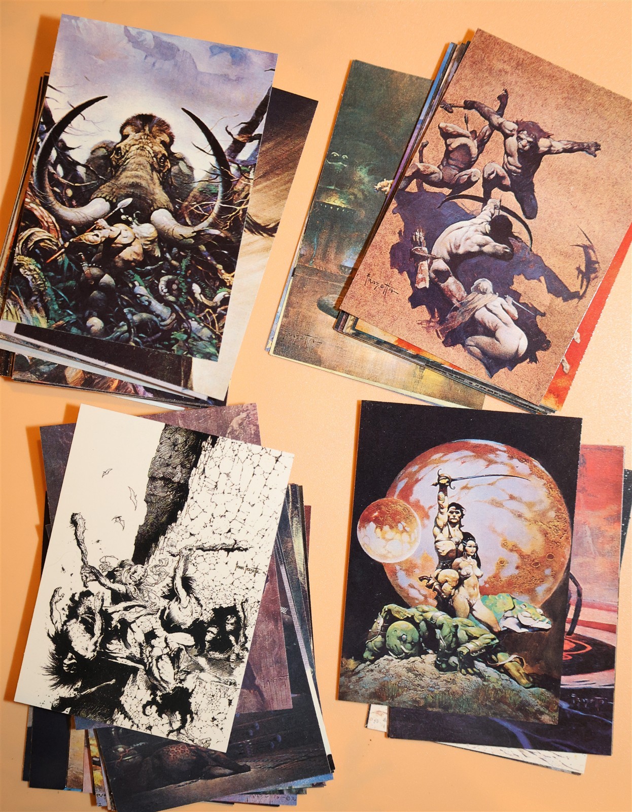 Frank FRAZETTA Series 1 Complete 90 FANTASY ART card set 1991 Comic ...