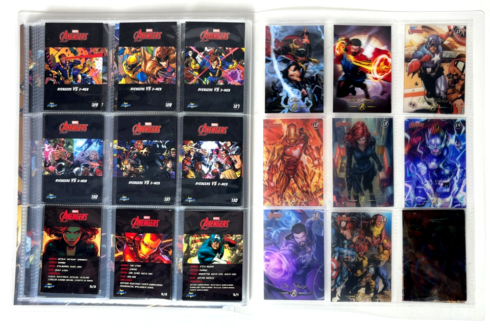 2025 MARVEL AVENGERS CARDS Full Set 146/146 + Binder Collector Peru MCU ...