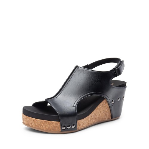 Women's Platform Wedge Sandals, Comfortable Open-Toe Cork Casual ...