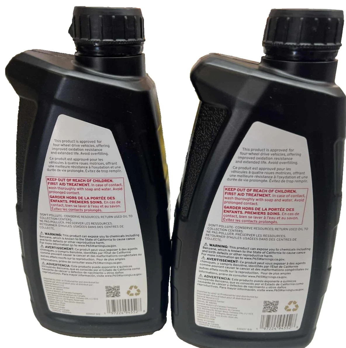 Genuine GM ACDelco Auto-Trak II Transfer Case Fluid 33.8oz Set Of 2 ...