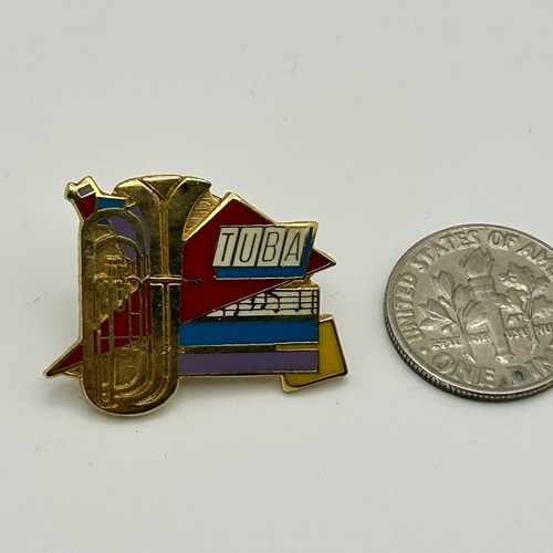 Rare Vintage Tuba Multi-Color Enamel Lapel Pin Pinback Music Musician ...