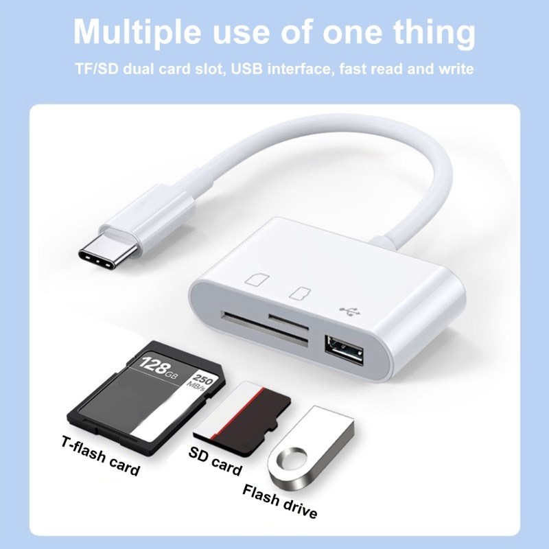 USB Type C Memory Card Reader Adapters Cable Line USB C Card Reader ...