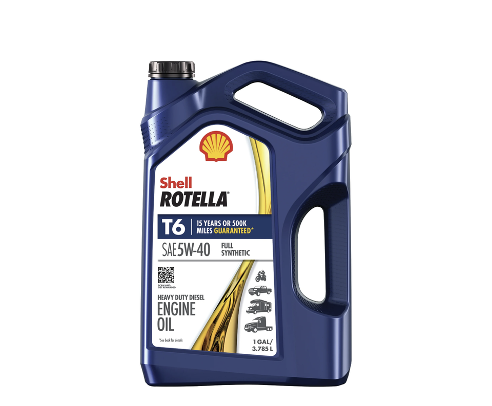 (2 Pack) Shell Rotella T6 5W-40 Full Synthetic Diesel Engine Oil, 1 ...
