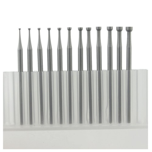 12 Pcs Round Cup Burr Set, 3/32'' Shank Wire Rounder Bits Jewelry ...