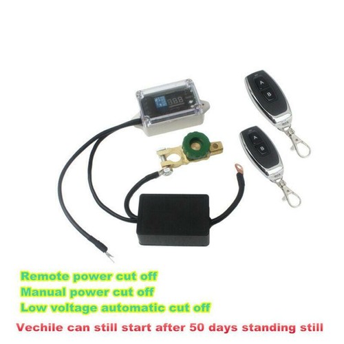 12V Car Battery Cut Off Master Kill Switch Voltmeter Prevent AMP Drain ...